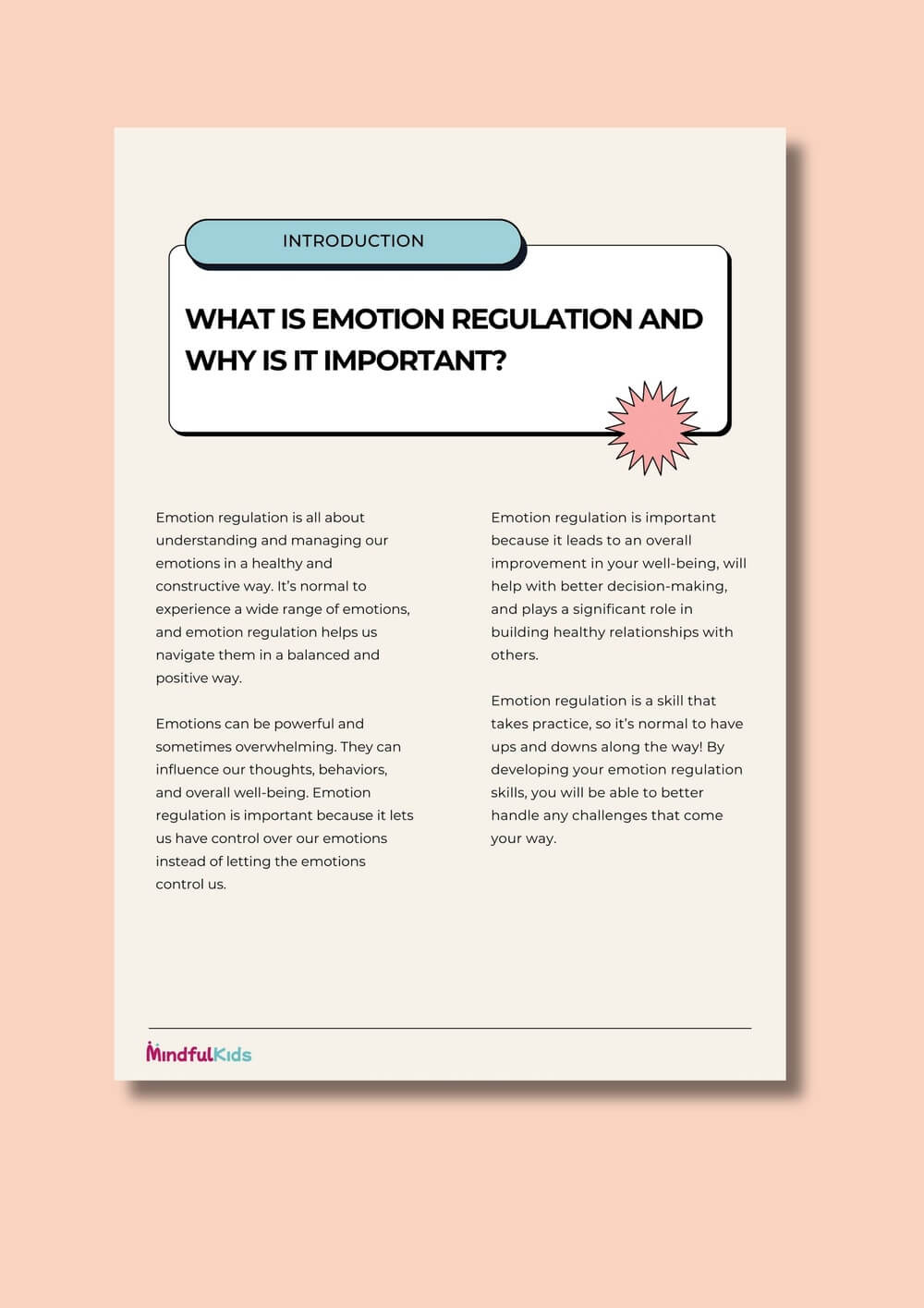 What is Emotion Regulation? – Mindful Kids